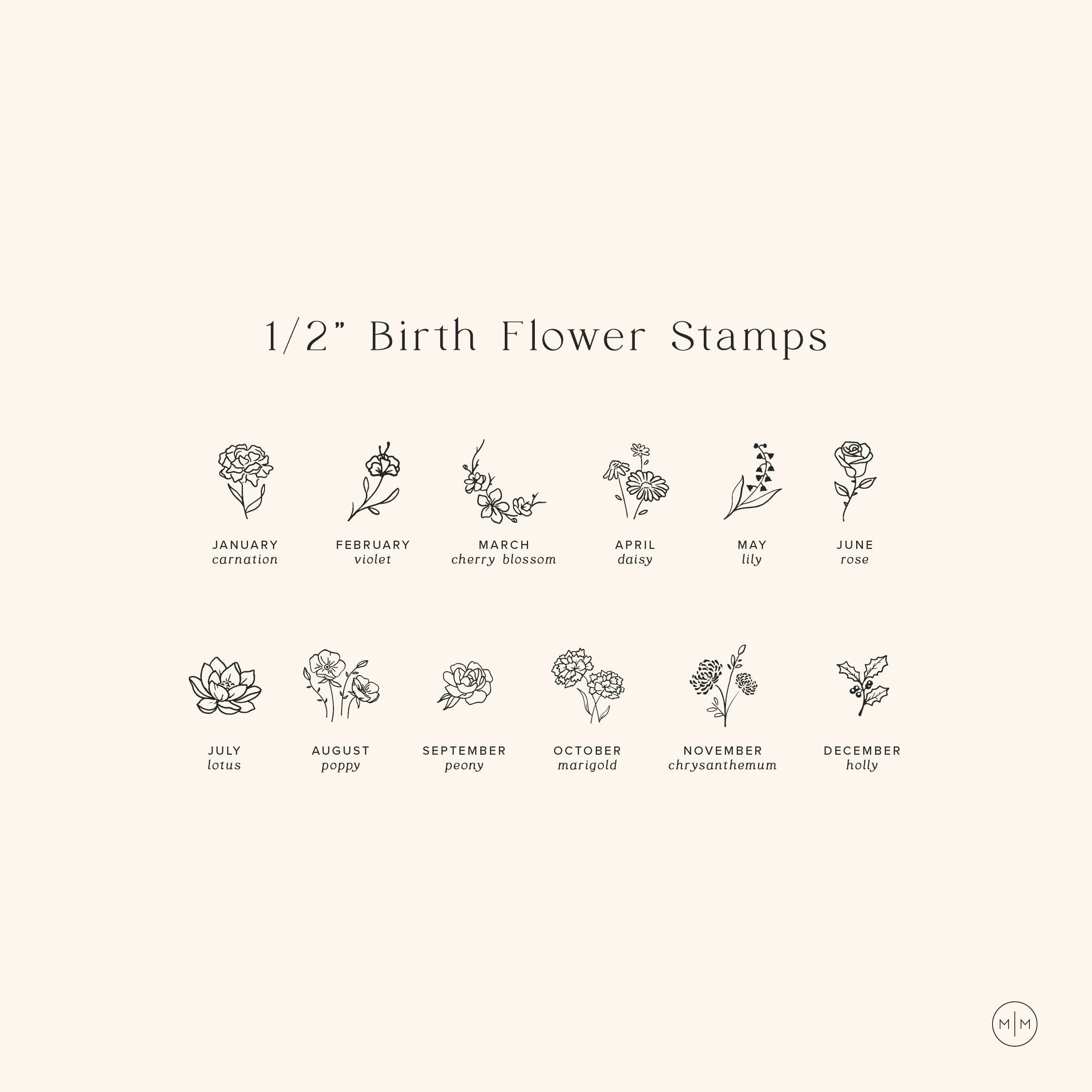 Birth Flower Bookmark | Personalize | Brass | Made By Mary