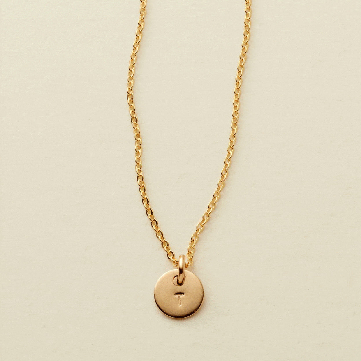 Small Initial Disc Necklace | Made by Mary – Made By Mary