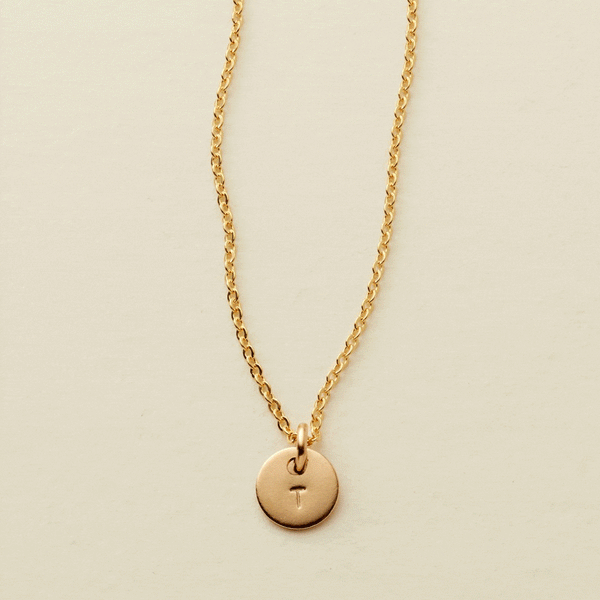 Personalized Initial Disc Necklaces | Made by Mary – Made By Mary