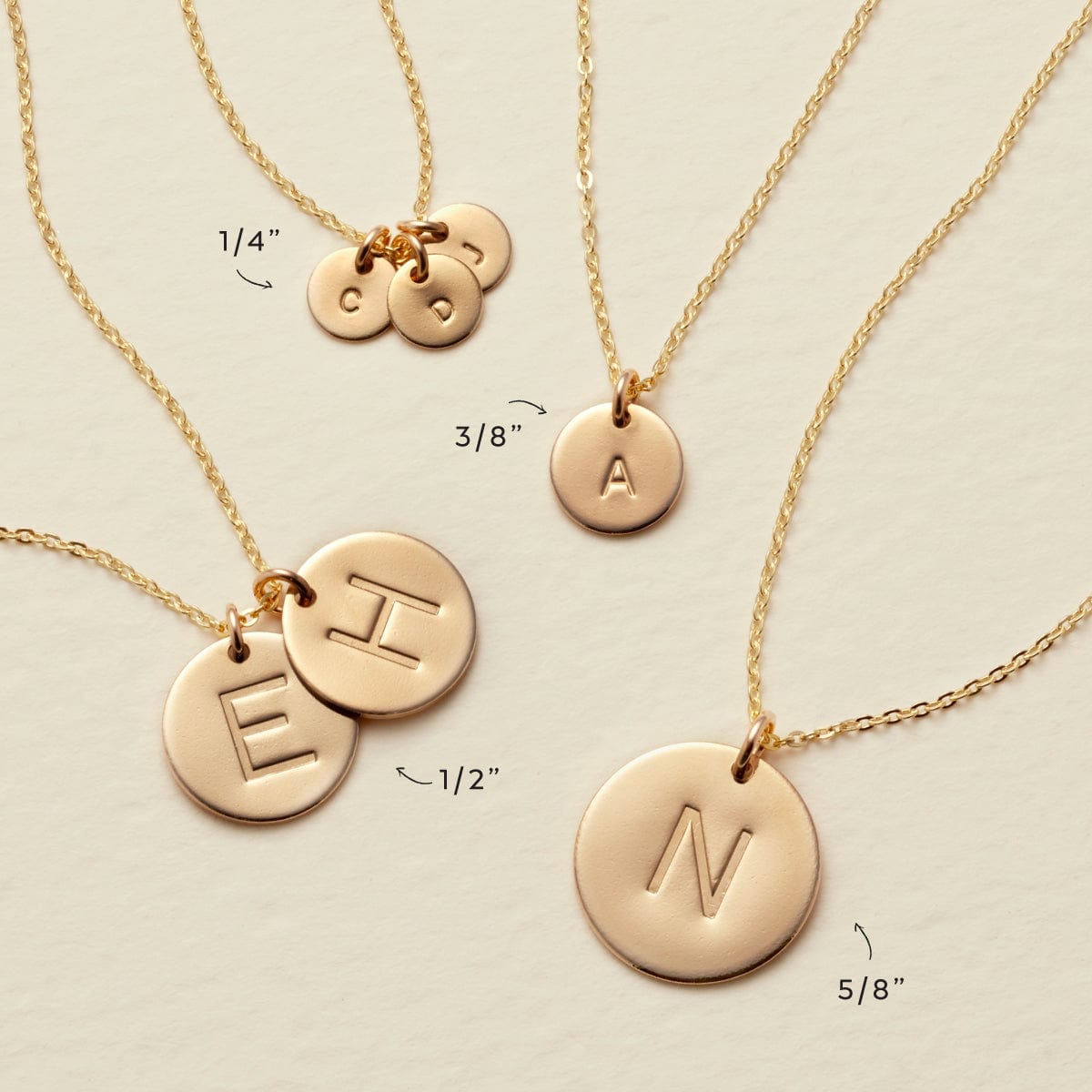 Small Initial Disc Necklace | Made by Mary – Made By Mary