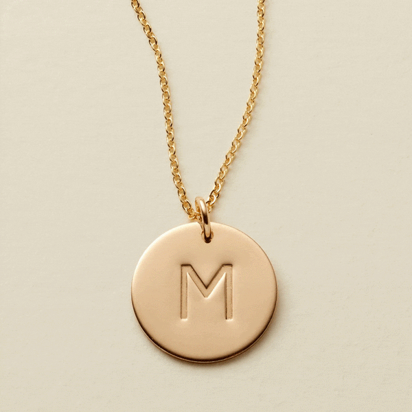Personalized Initial Disc Necklaces | Made by Mary – Made By Mary