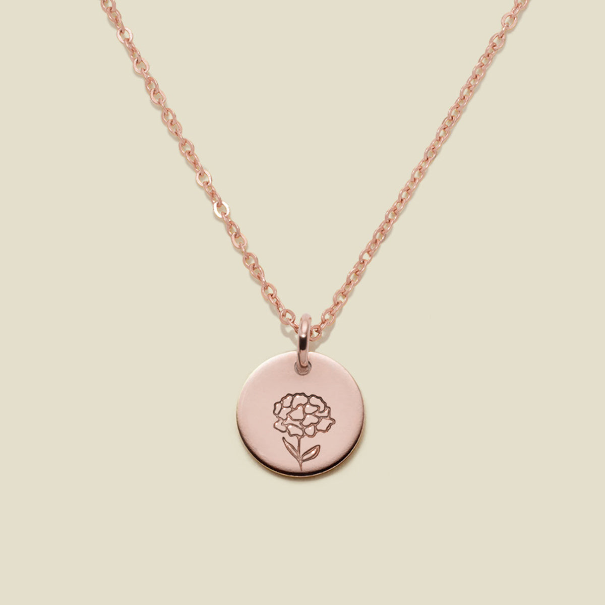 January Birth Flower Necklace | Gold, Rose Gold, Silver | Birth Flower ...