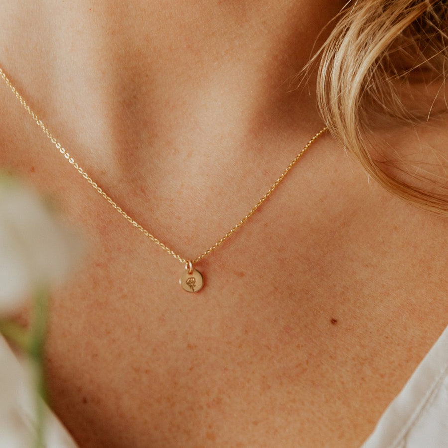 June Birth Flower Necklace | Gold, Rose Gold, Silver | Birth Flower ...
