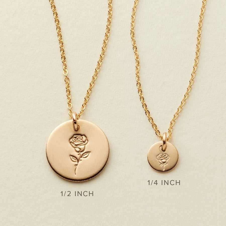 June Birth Flower Necklace | Gold, Rose Gold, Silver | Birth Flower ...