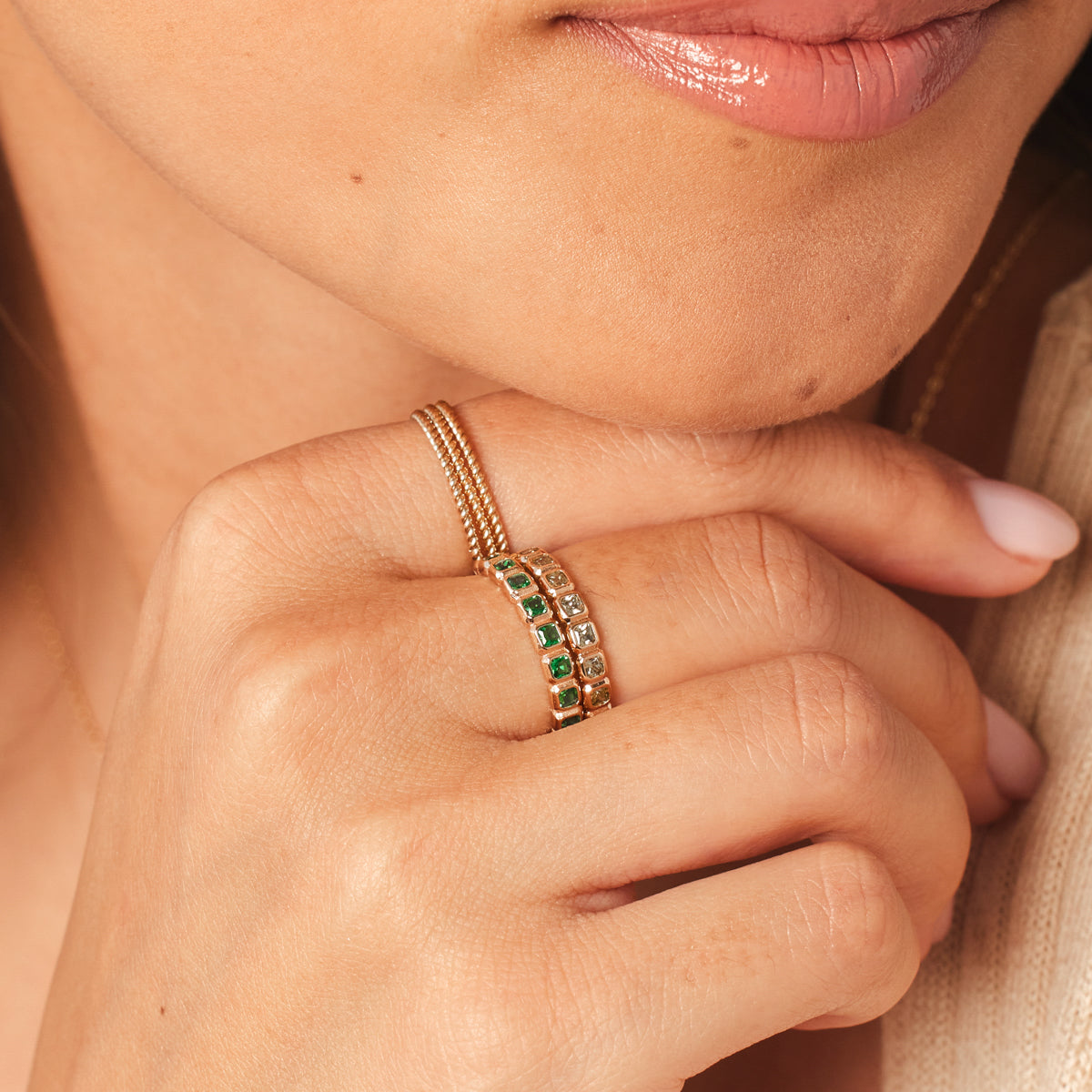 May Birthstone Eternity Ring – Made By Mary