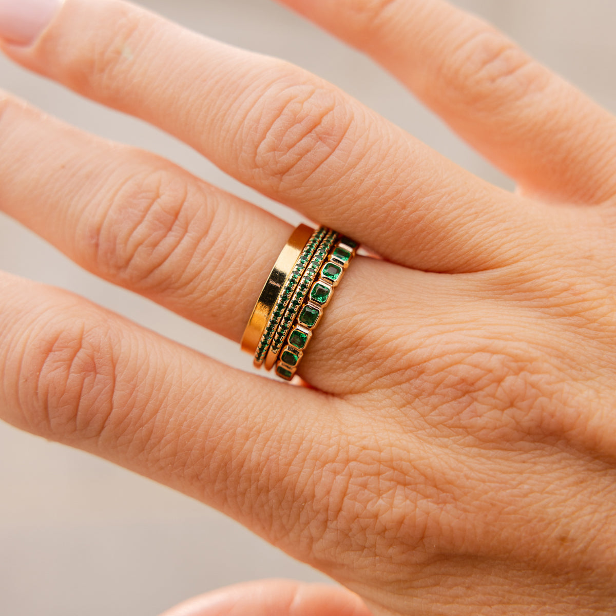 May Birthstone Eternity Ring – Made By Mary