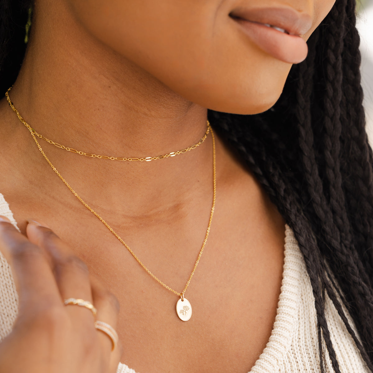 Mini Oval Necklace – Made By Mary