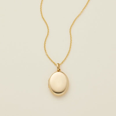 Mini Oval Locket Necklace – Made By Mary