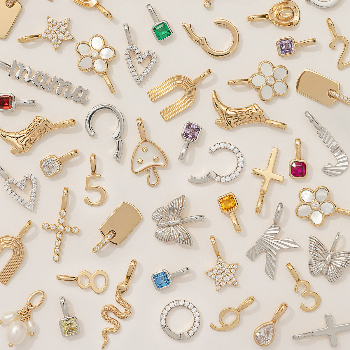 October Birthstone Charm | Gold Vermeil | Birthstone Charm – Made By Mary