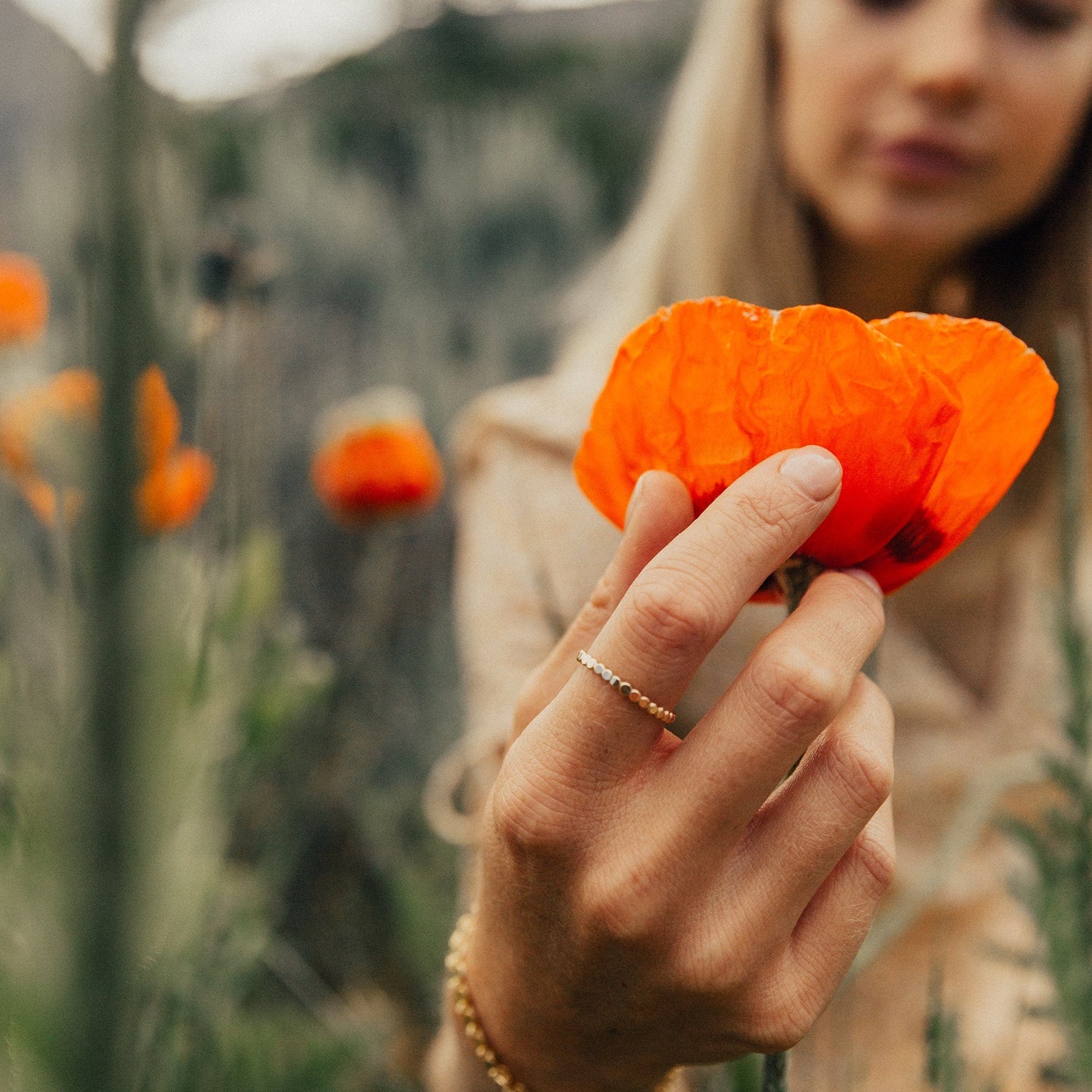 Made By Mary Poppy Ring | Statement Piece, Handmade w/ Love, Dainty