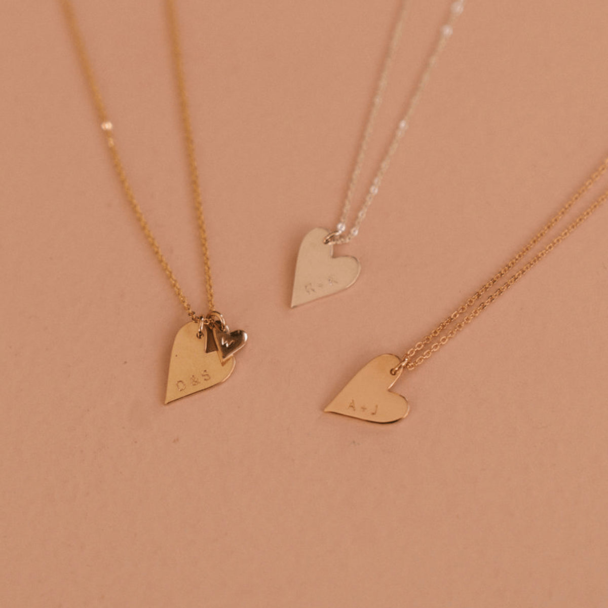 Sweetheart Love Necklace - Custom Heart Gold Necklace | Made By Mary